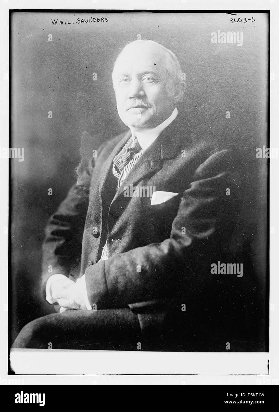 This portrait features Wm. L. Saunders, a figure captured in the early ...