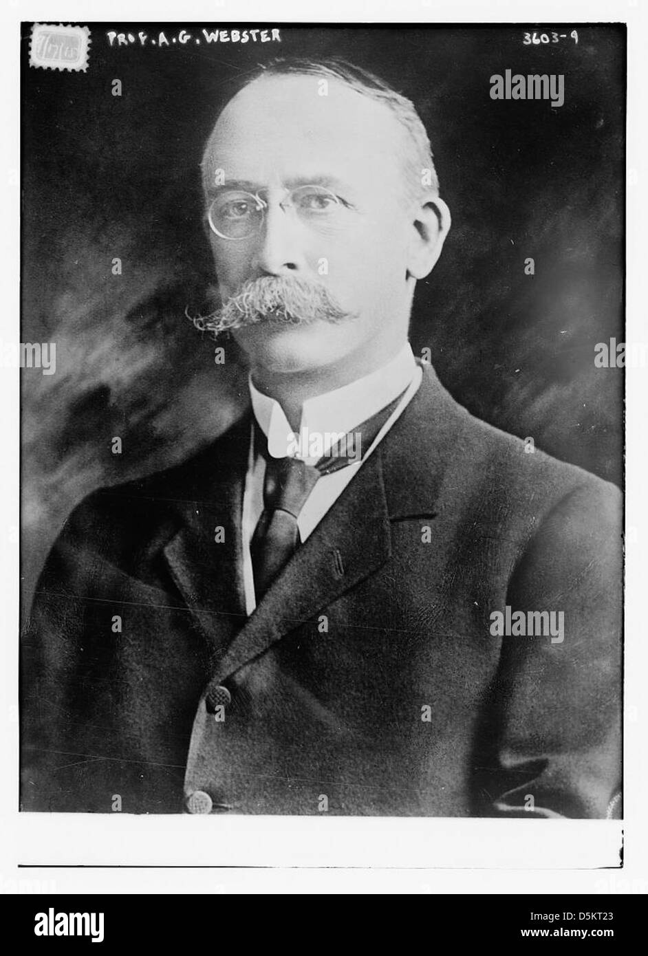 A portrait of Professor A.G. Webster, captured in the early 20th ...