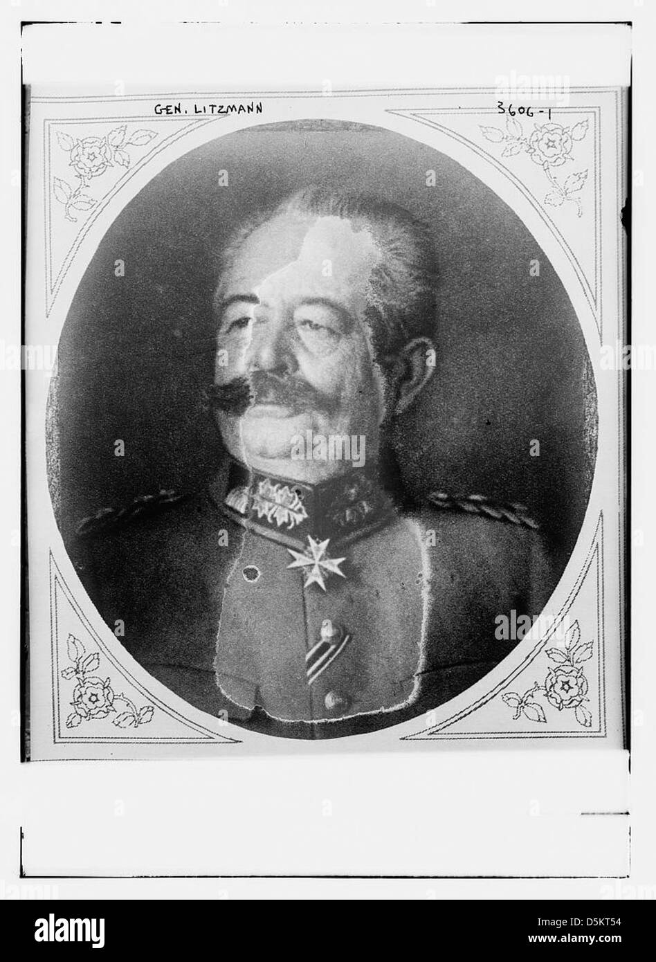 This portrait features General Litzman, a military figure, captured ...