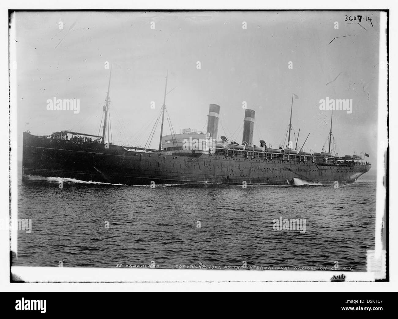 The SS Vaderland, an ocean liner built by John Brown & Co., is shown ...