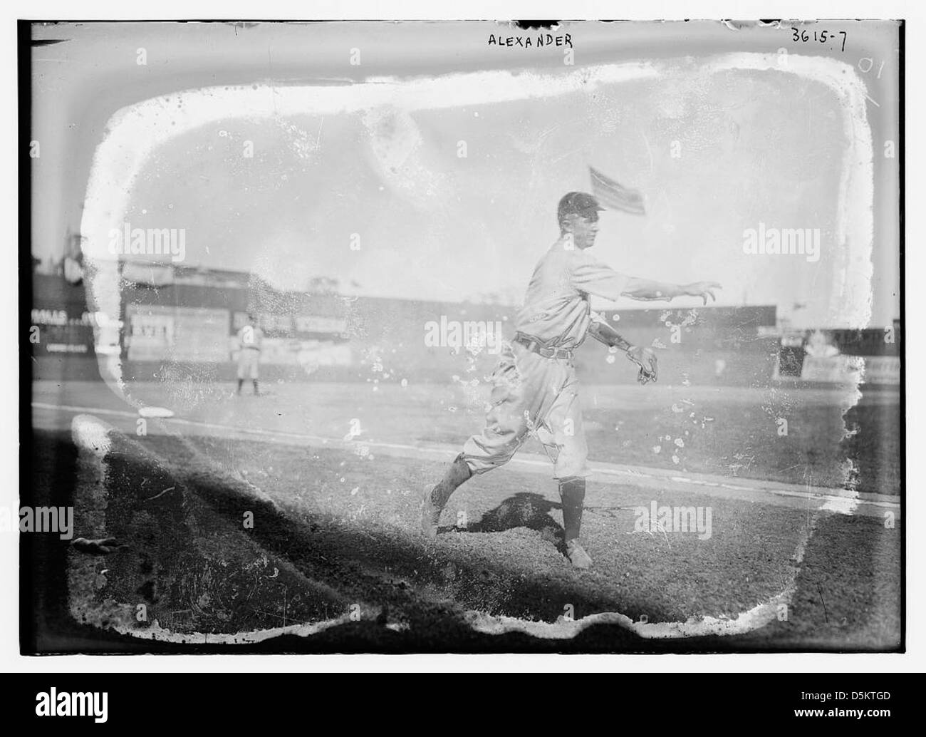 Grover Cleveland Alexander, a renowned baseball player, is depicted in ...