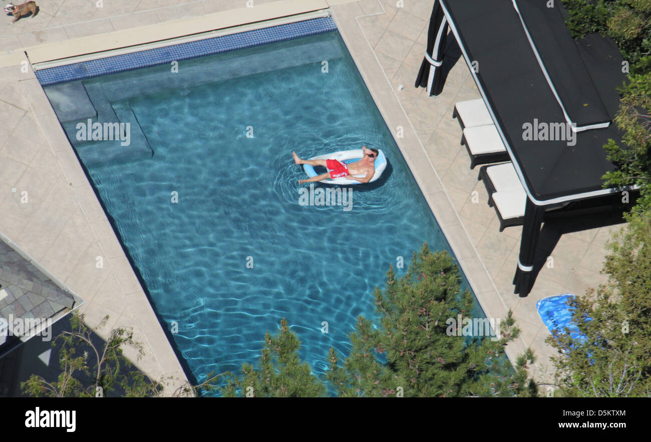 Aerial view of Robbie Williams ' home in Los Angeles. Los Angeles ...