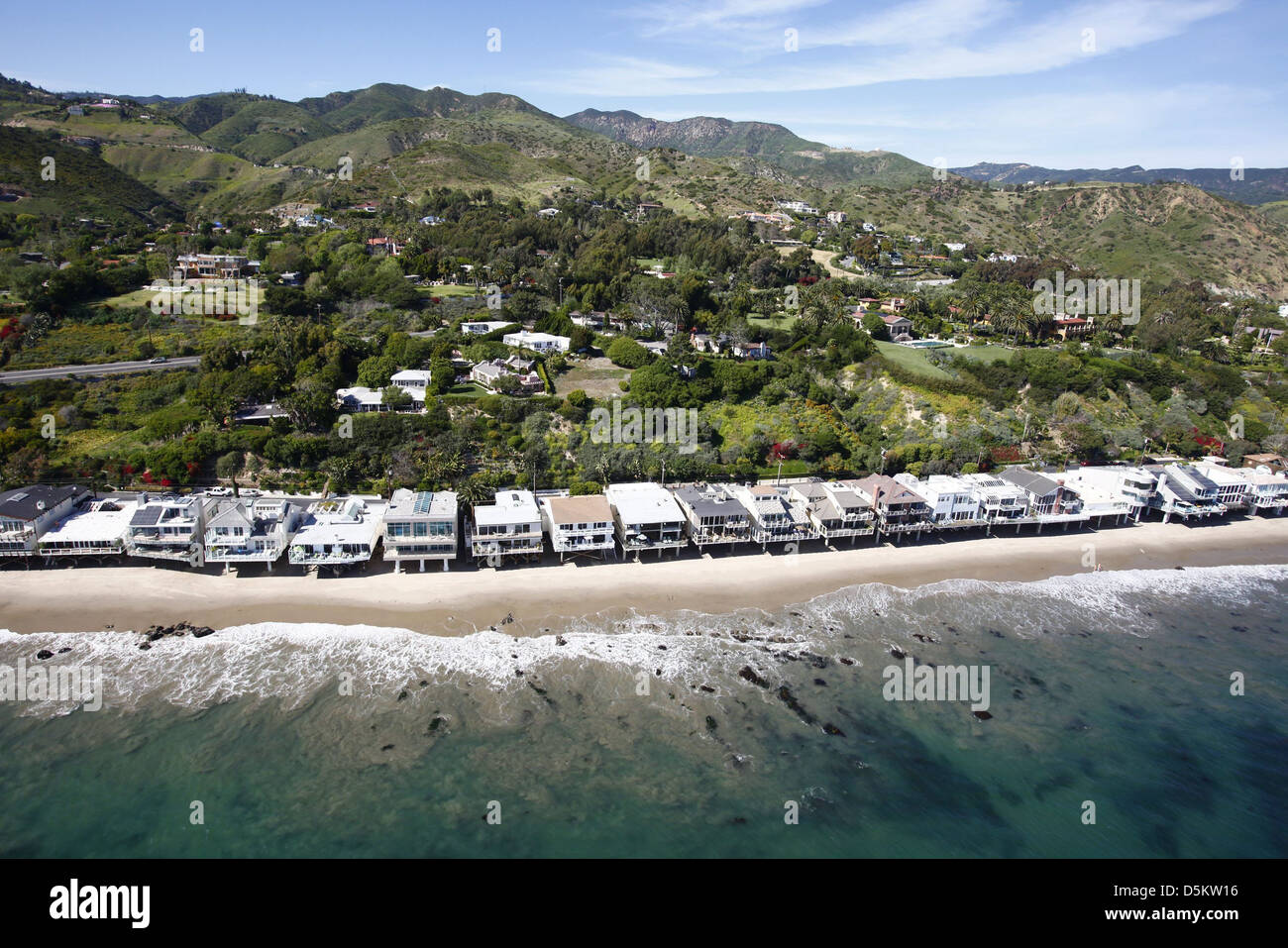 Aerial view of the beach in Malibu. Los Angeles, Californa - 26.04.2011 ...