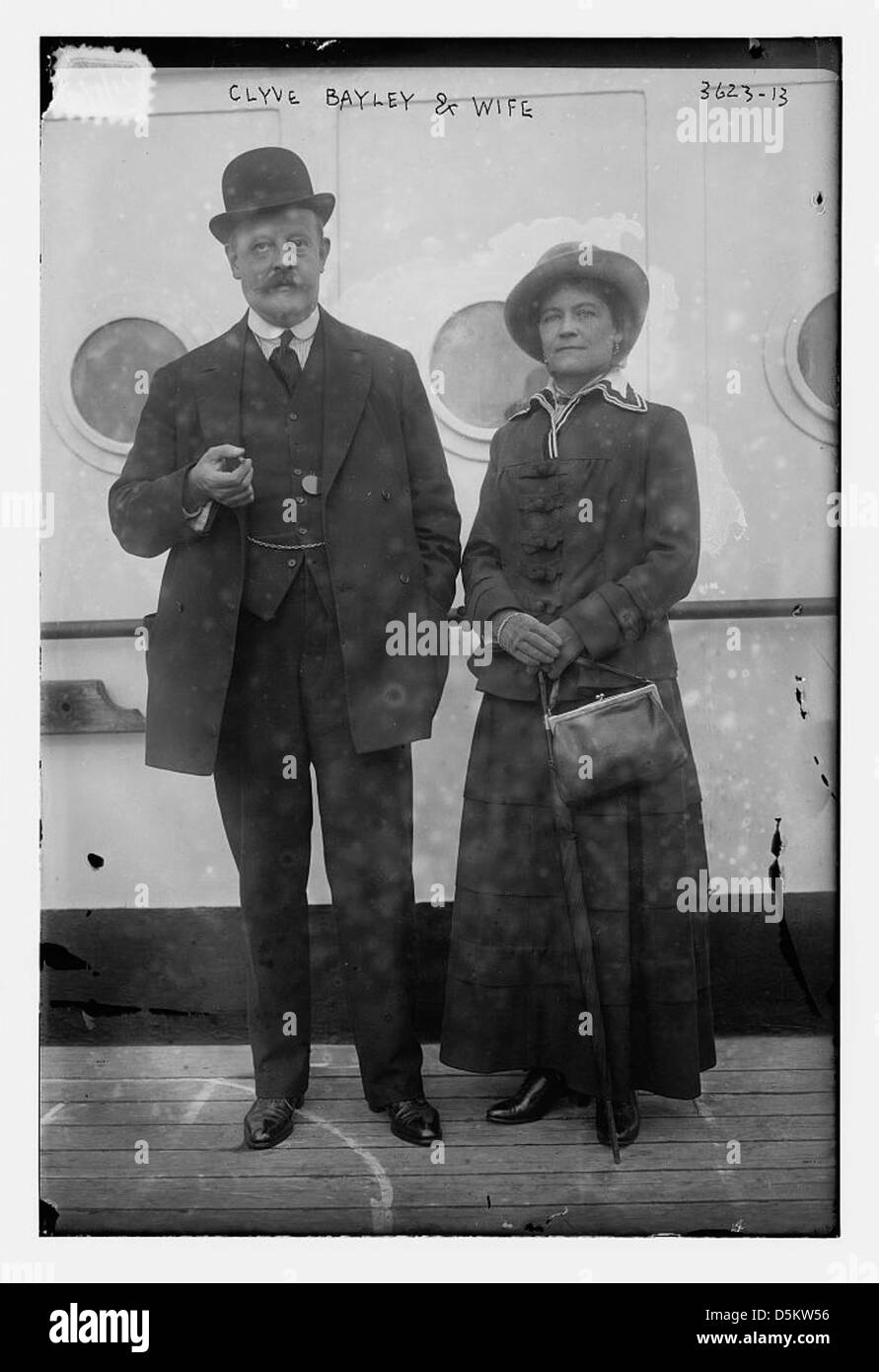 Clyve Bayley and wife (LOC Stock Photo - Alamy