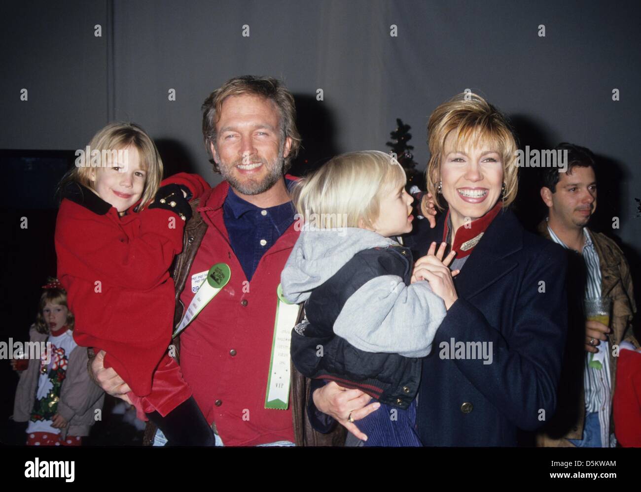 LEEZA GIBBONS with Stephen Meadows and children Alexandra (''Lexi ...