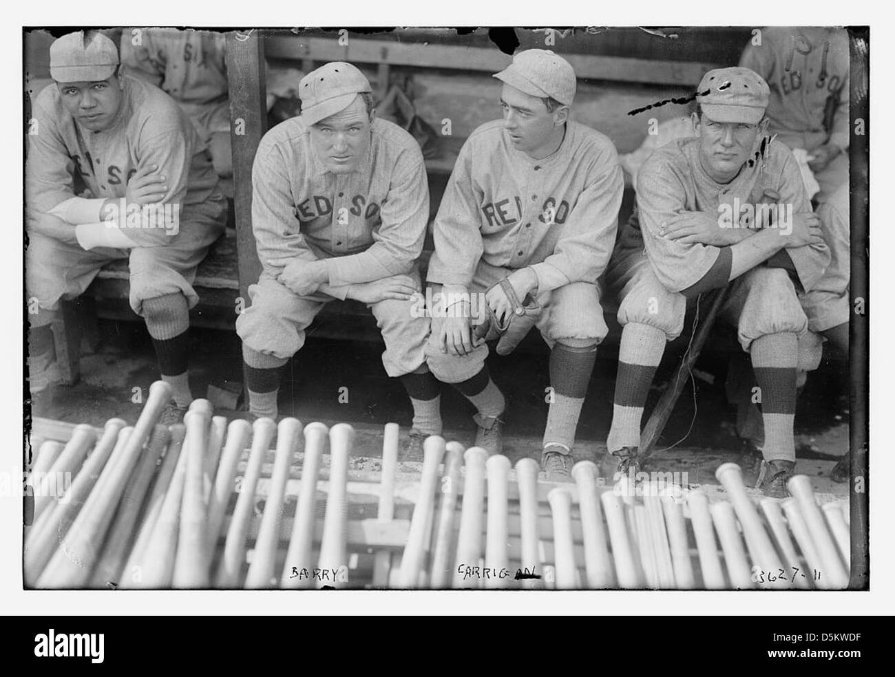 [Babe Ruth, Bill Carrigan, Jack Barry, & Vean Gregg, Boston AL ...