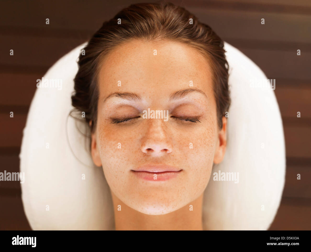 Woman relaxing in spa Stock Photo - Alamy