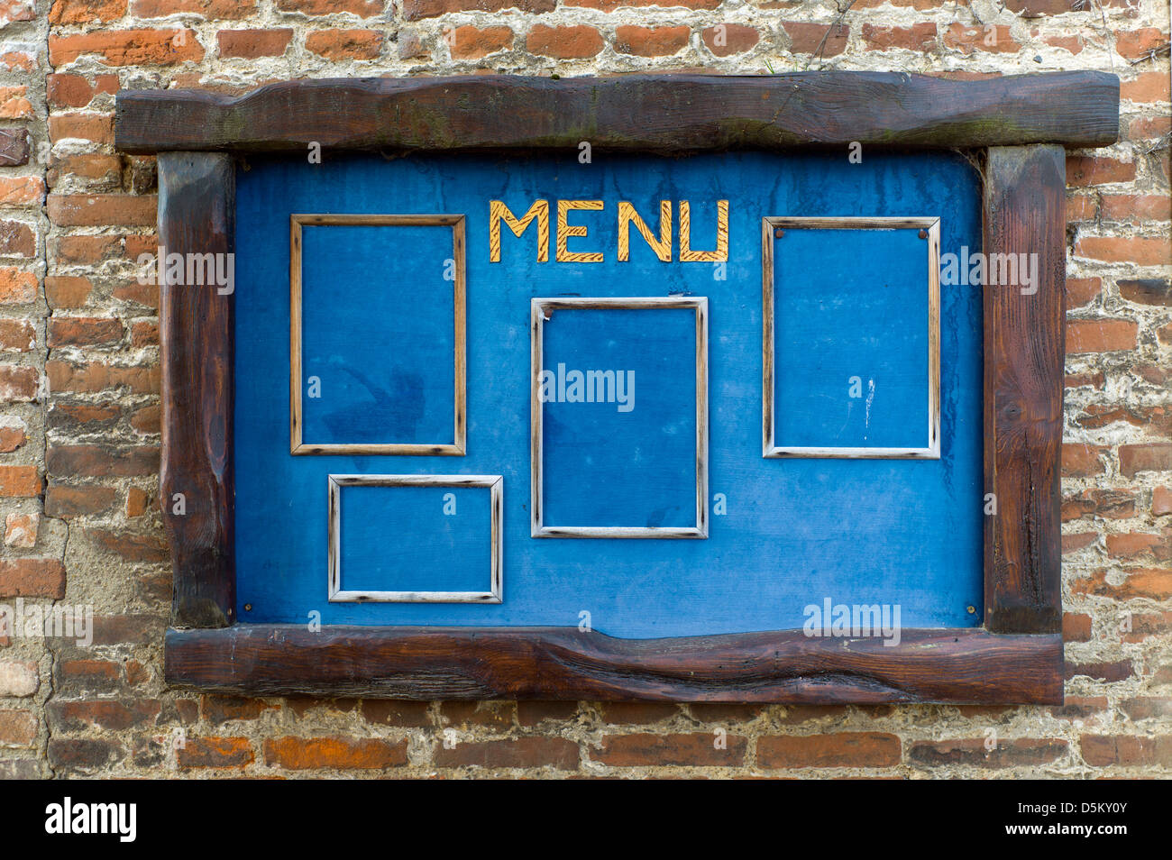 Hand made menu board Normandy, France Stock Photo - Alamy