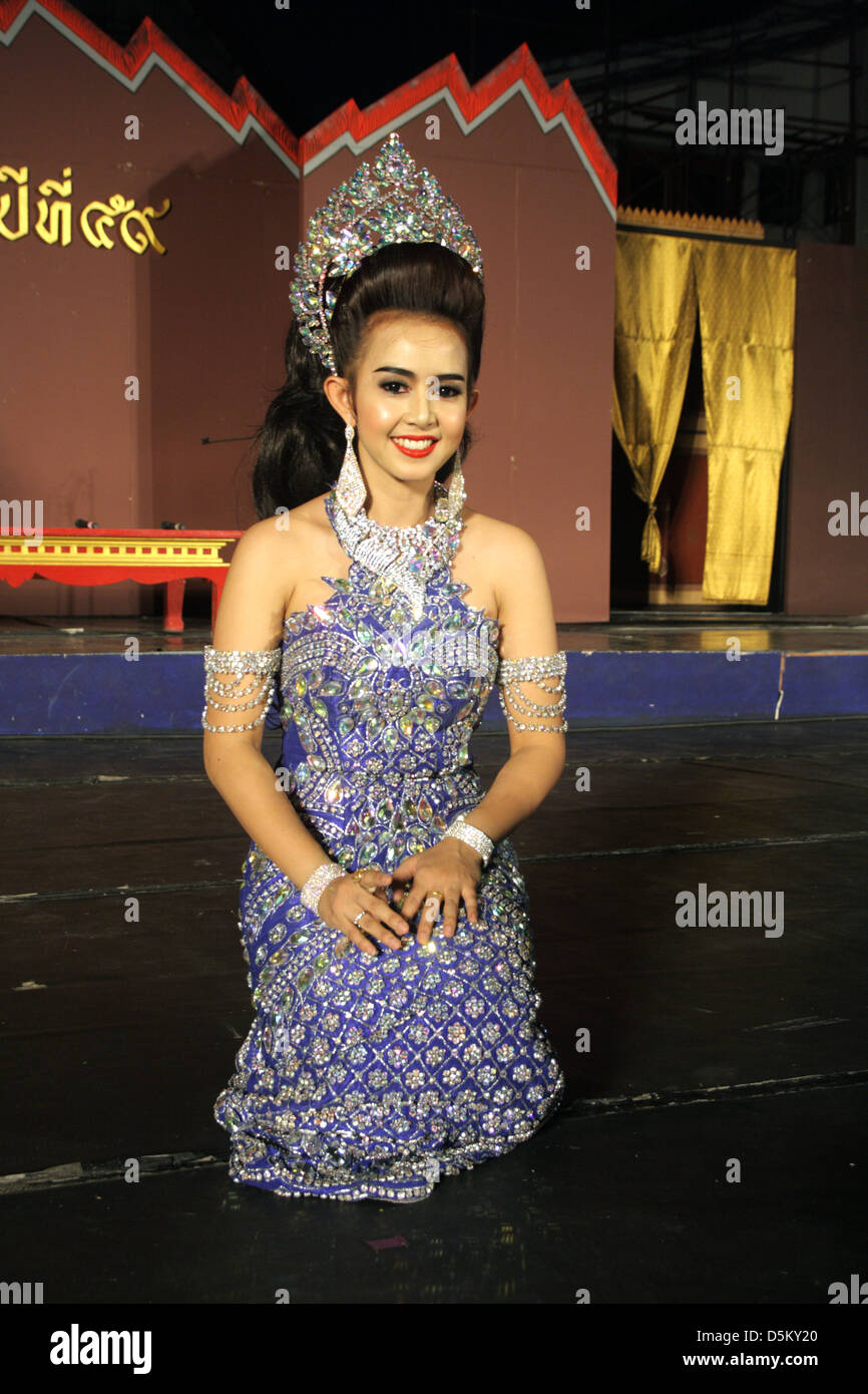 Likay Actress , a popular folk theatre in Thailand Stock Photo - Alamy