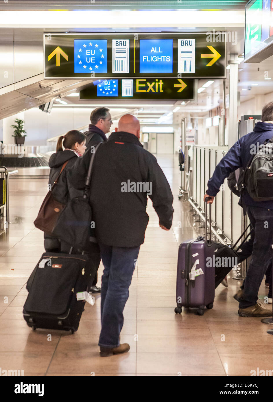 Exit customs Brussels Airport Stock Photo - Alamy