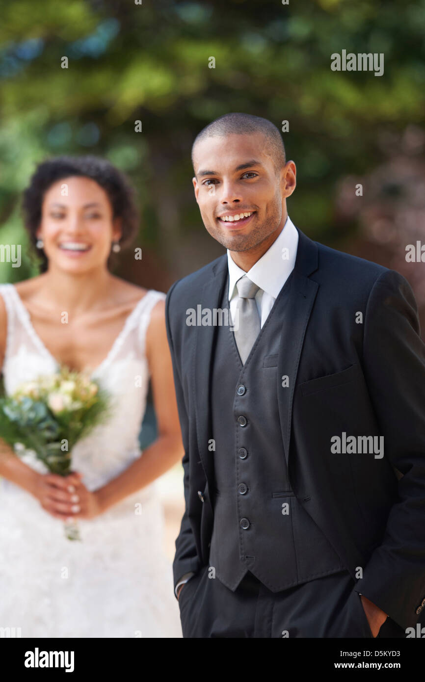 Portrait groom in park hi-res stock photography and images - Alamy