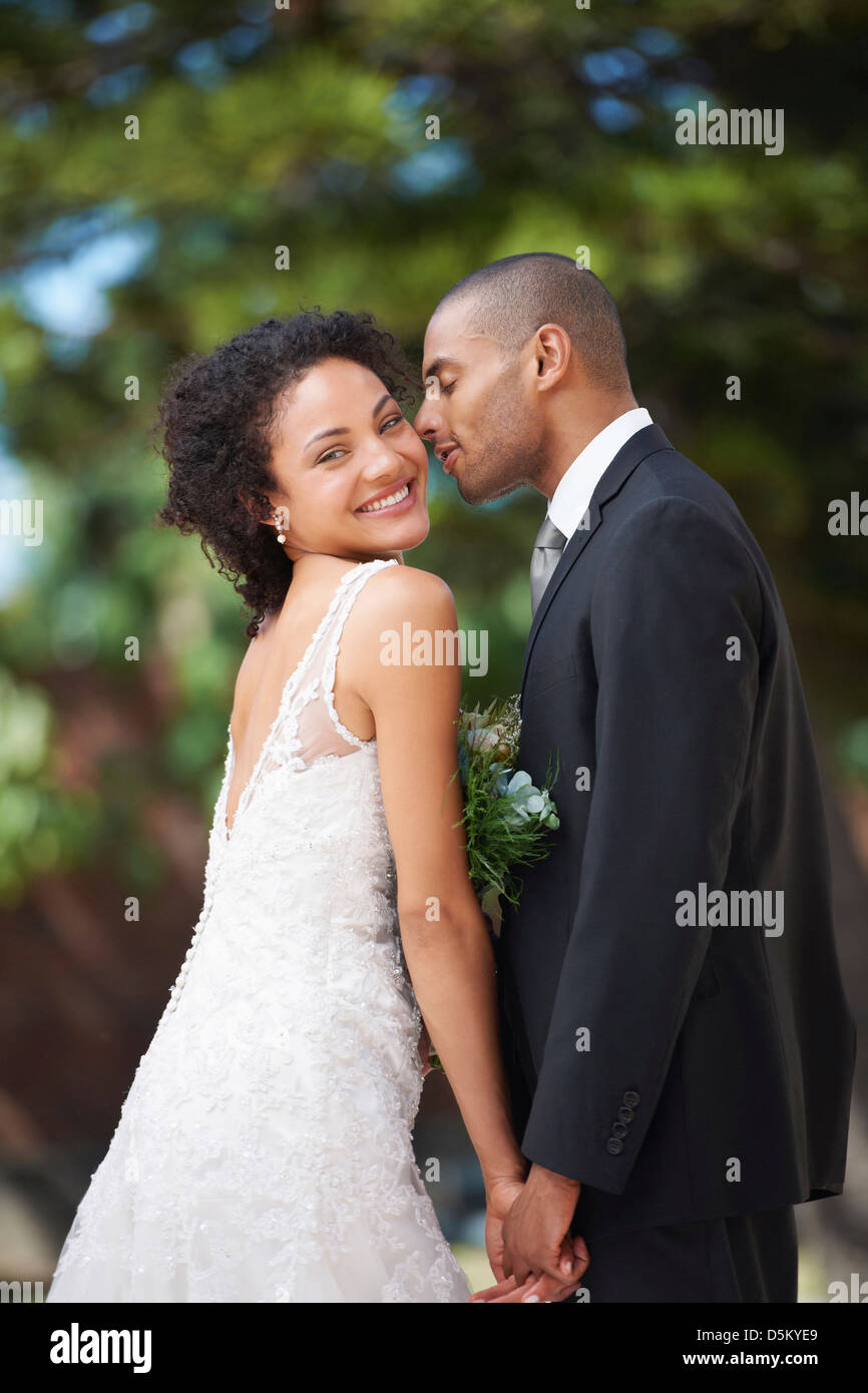 Portrait of bride and groom Stock Photo - Alamy