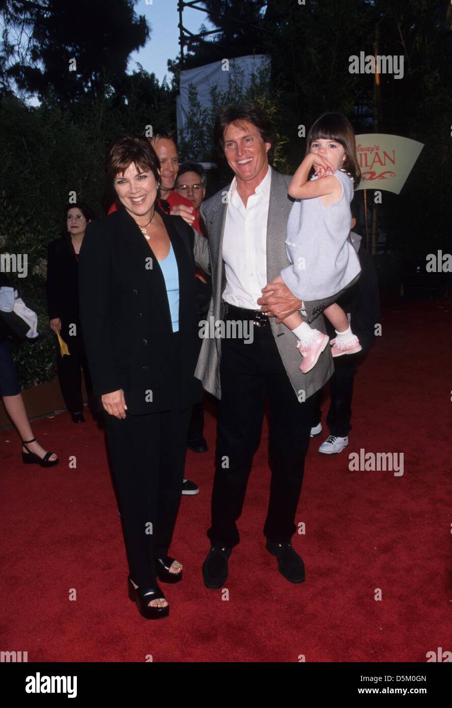 BRUCE JENNER with family.Mulan premiere in Los Angeles 1998.k12563fb ...