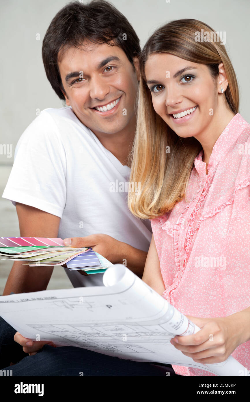 Couple Making House Plans Stock Photo - Alamy