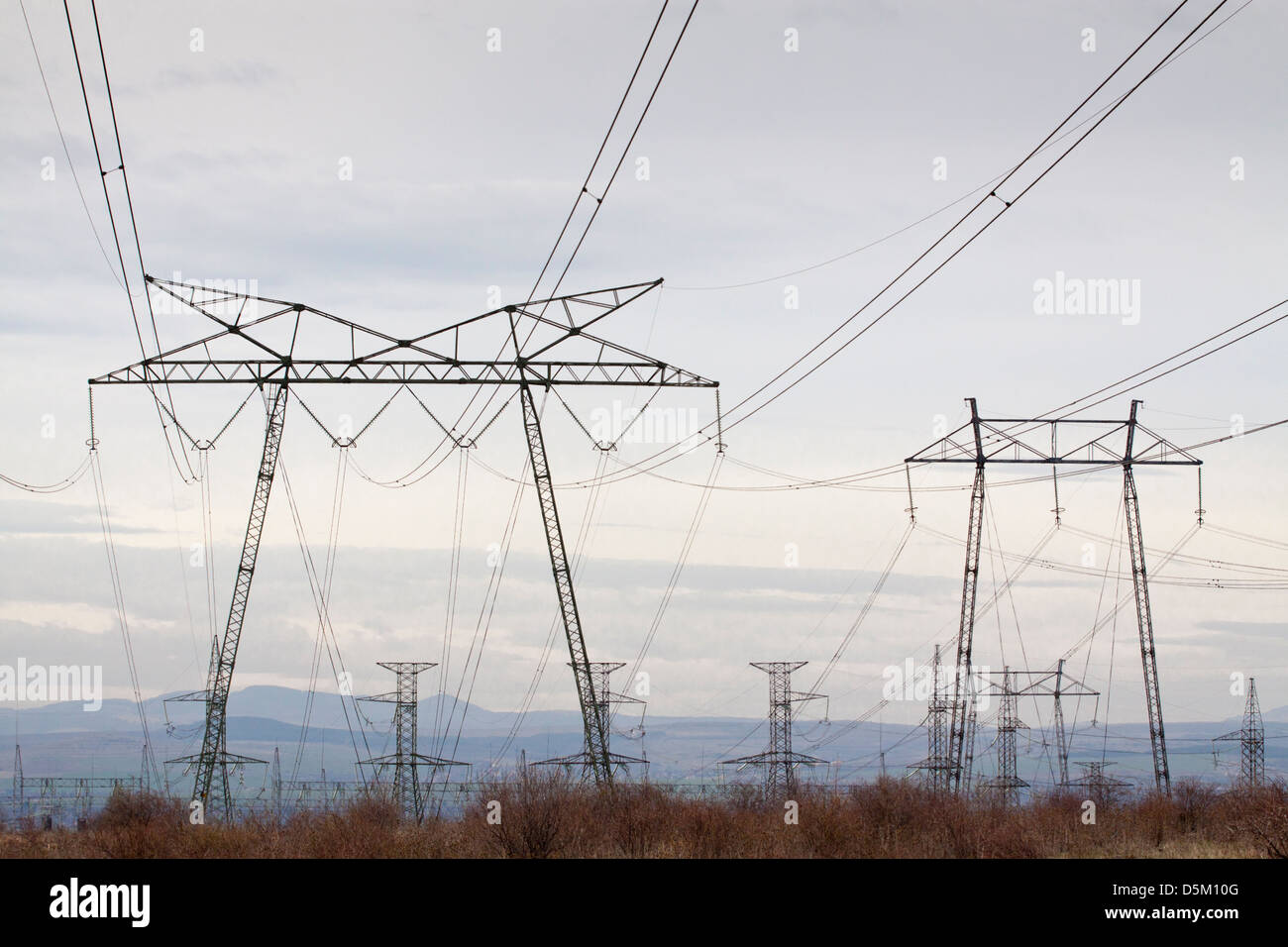 Steel lattice towers hi-res stock photography and images - Alamy