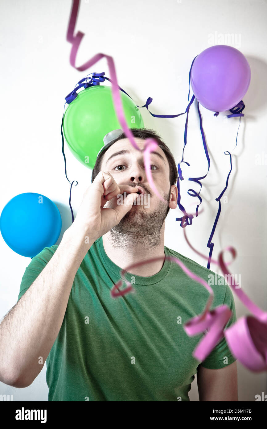 Blowing streamers hi-res stock photography and images - Alamy