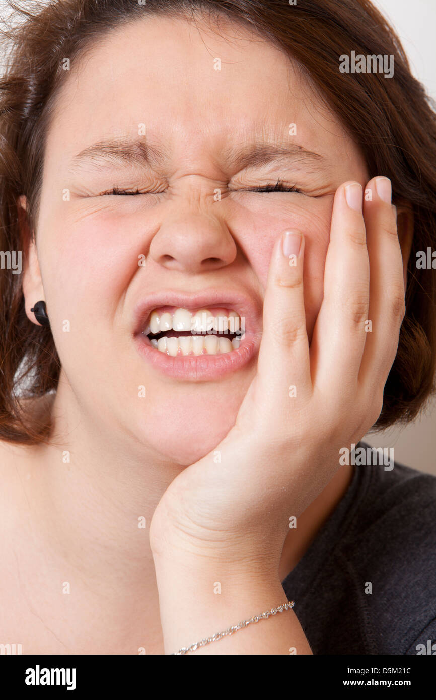 girl with toothache Stock Photo - Alamy
