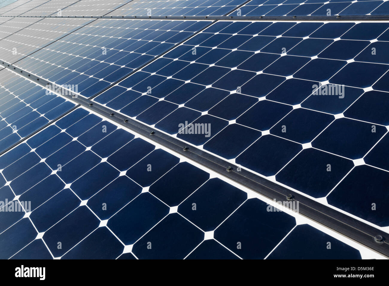 Solar panels on desert Stock Photo - Alamy