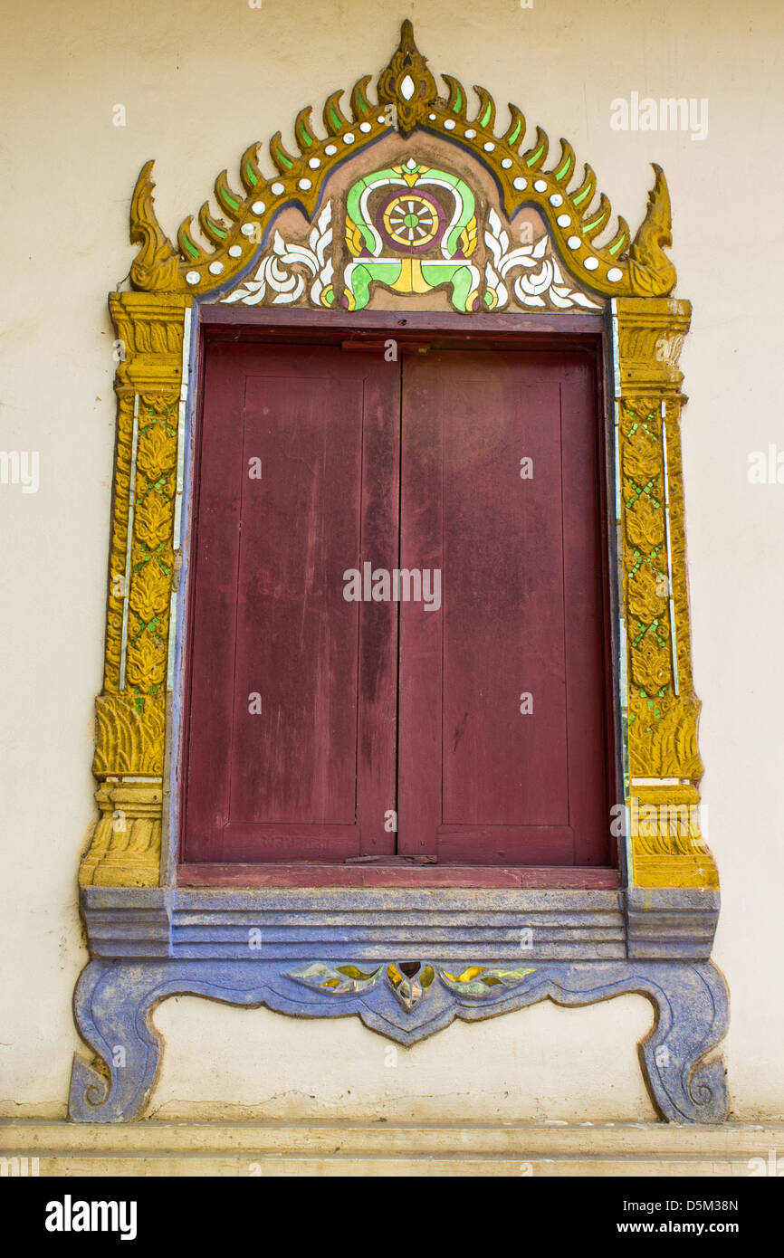 Thai style temple windows Stock Photo - Alamy