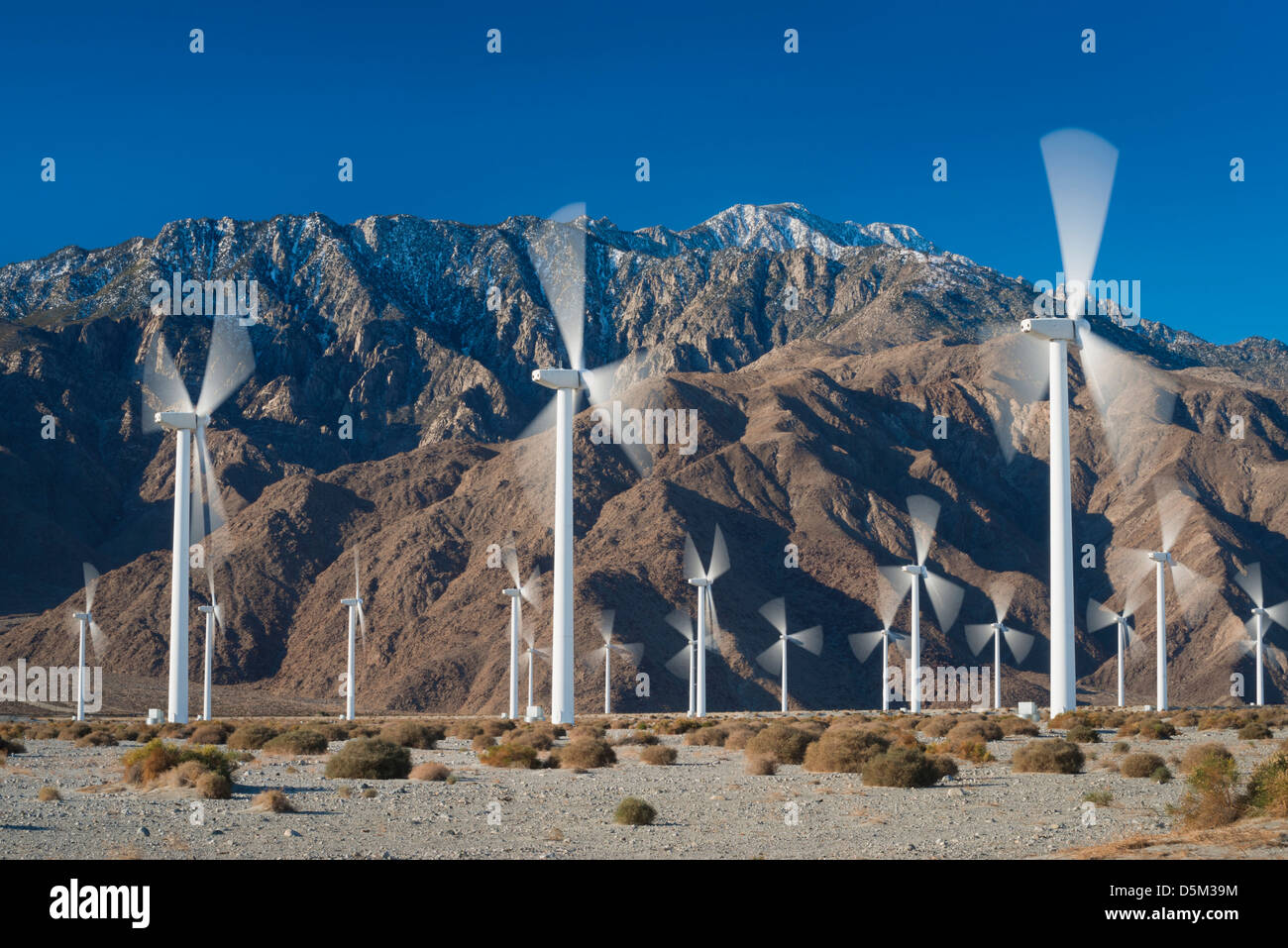 USA, California, Palm Springs, Wind turbines on desert Stock Photo - Alamy