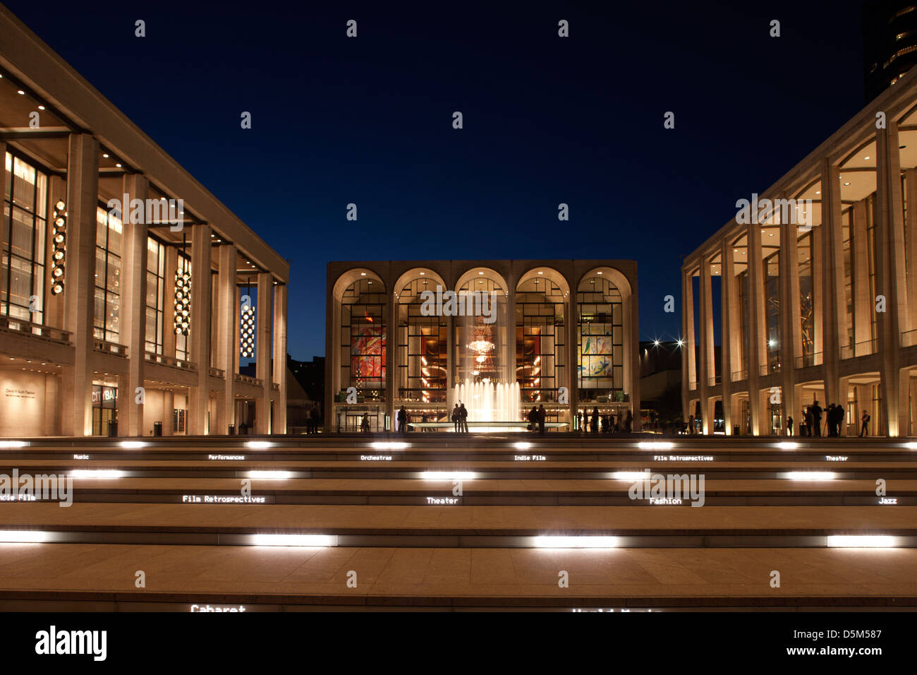 ILLUMINATED FRONT STEPS METROPOLITAN OPERA HOUSE (©WALLACE HARRISON ...