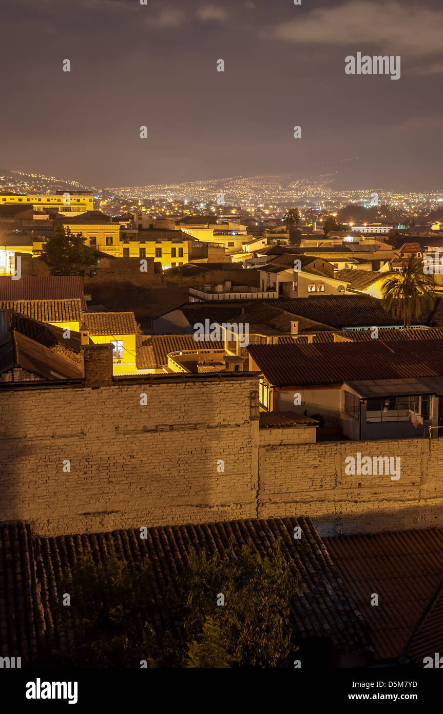 A night time view of Quito, Ecuador Stock Photo - Alamy