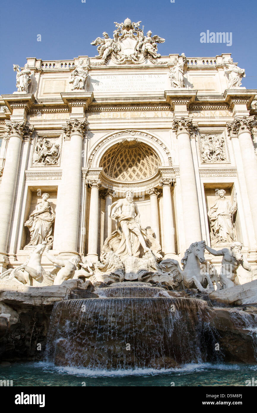 Fontana di Trevi, the largest Baroque fountain in the city and one of ...