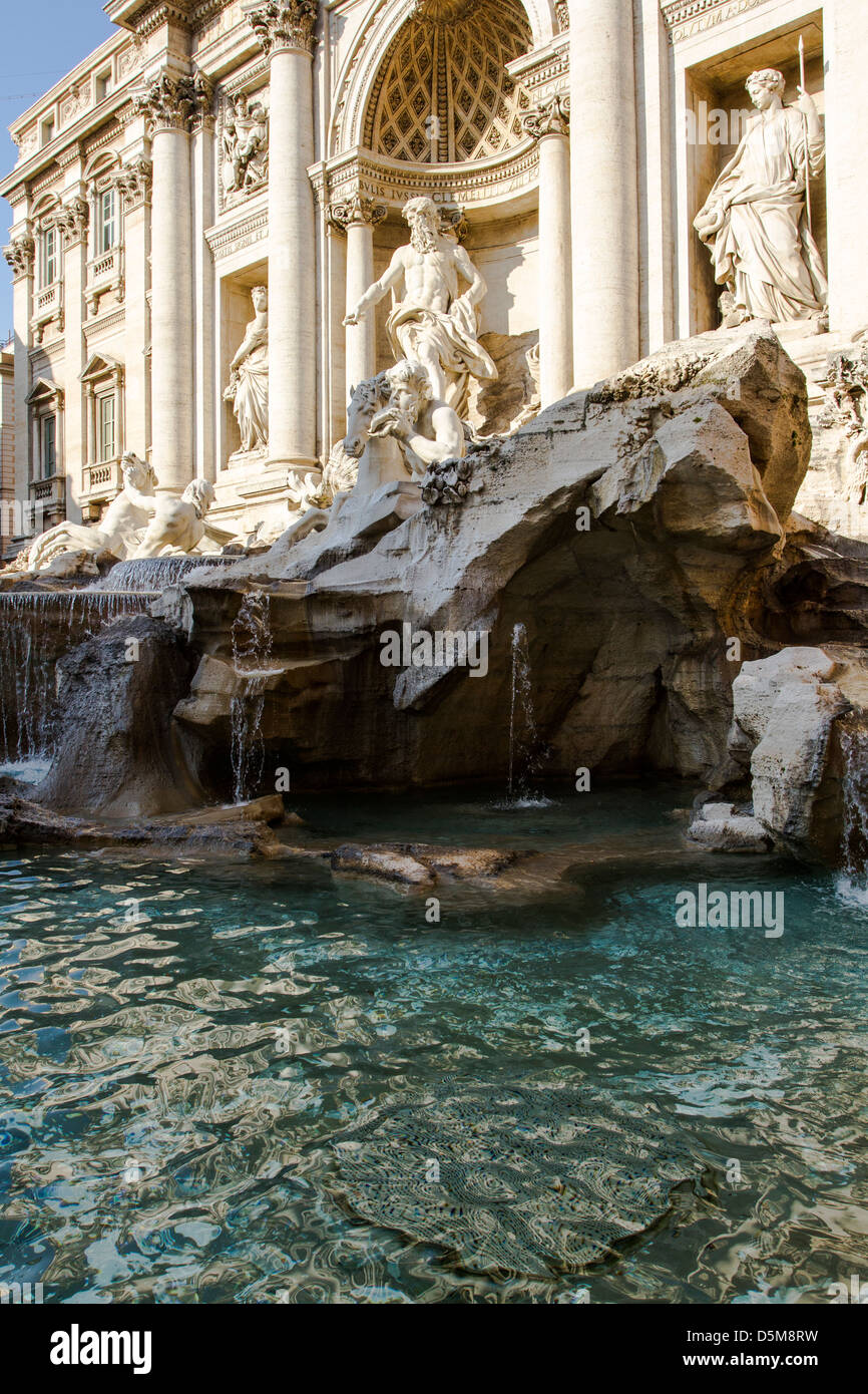 Fontana di Trevi, the largest Baroque fountain in the city and one of ...
