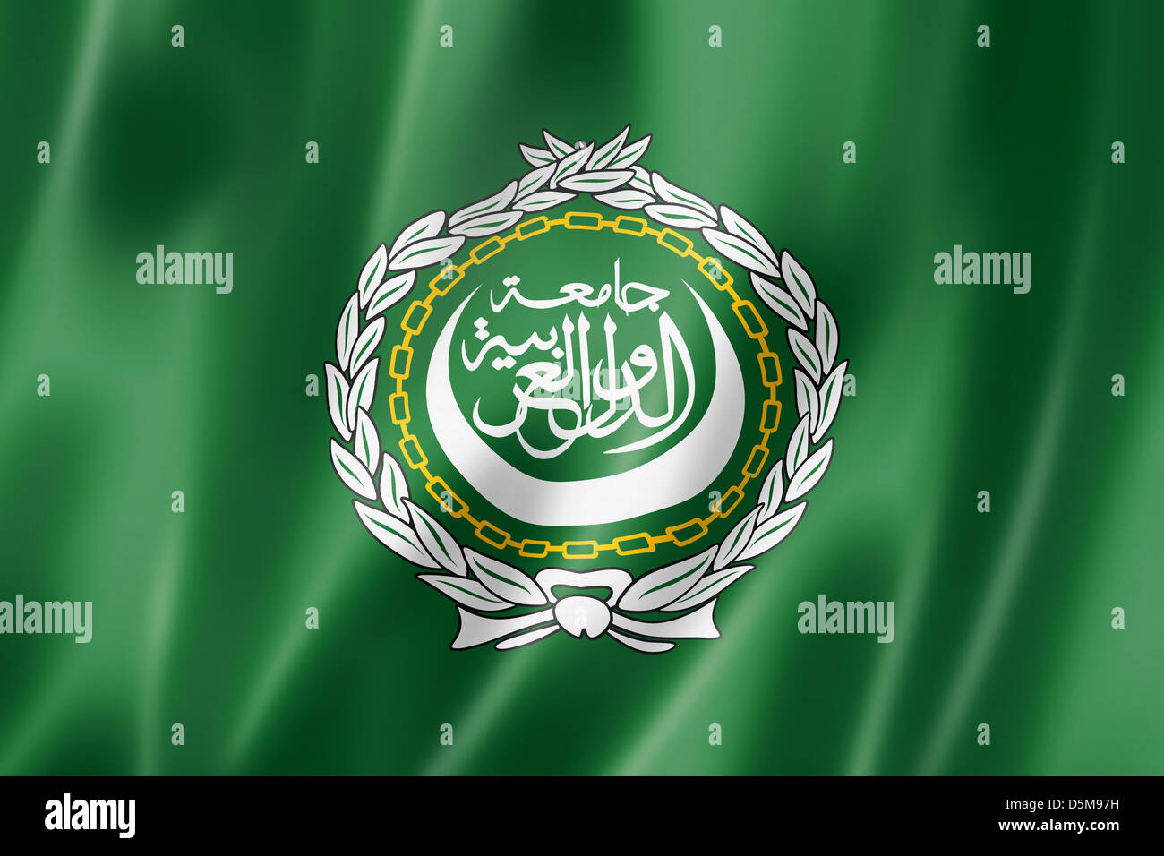 Arab League flag, three dimensional render, satin texture Stock Photo ...