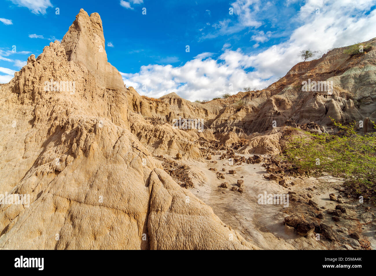 Dry desert with a deep blue sky Stock Photo - Alamy