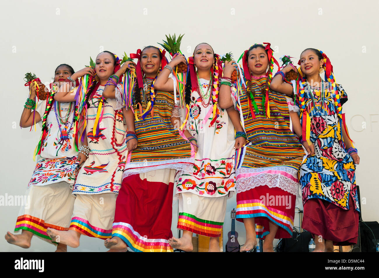 Dancers from Folkloric Dance Group Quetzalcoatl, perform the Pineapple ...