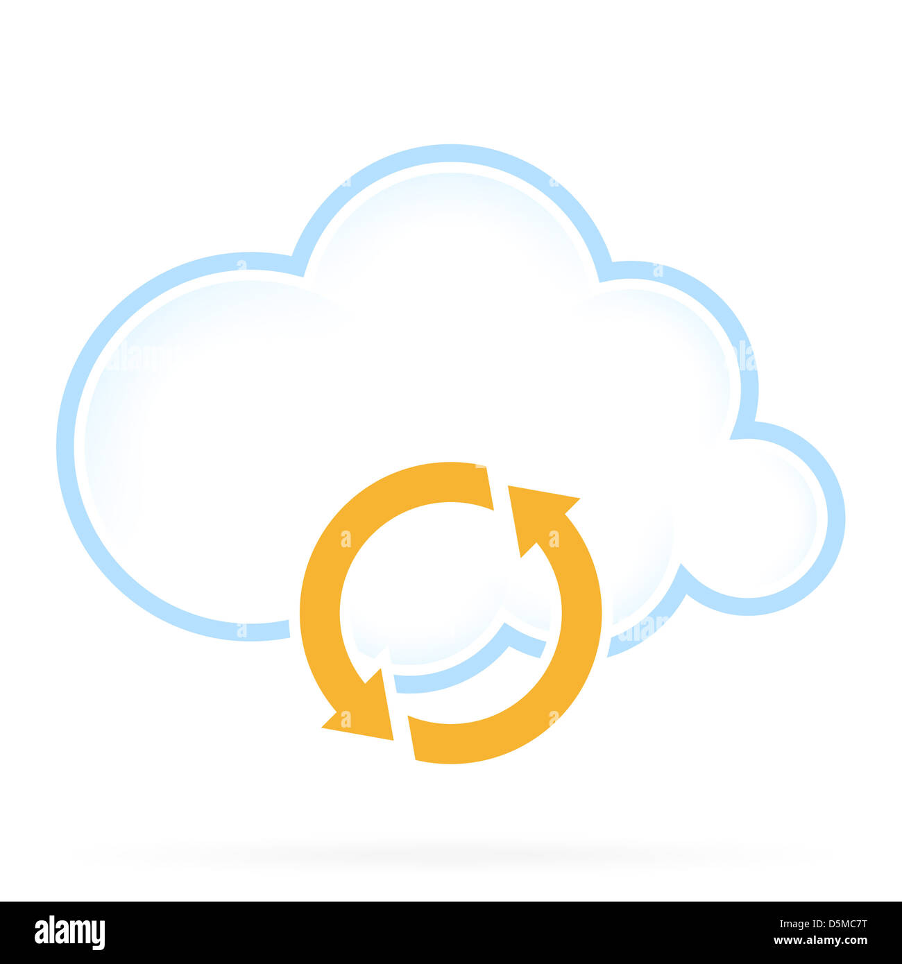 Cloud Computing Technology Icon with Conversion Sign Stock Photo - Alamy