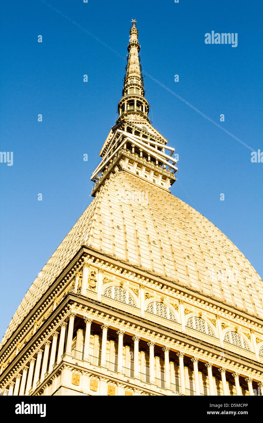 Mole Antonelliana, a major landmark building in Turin, Italy Stock ...