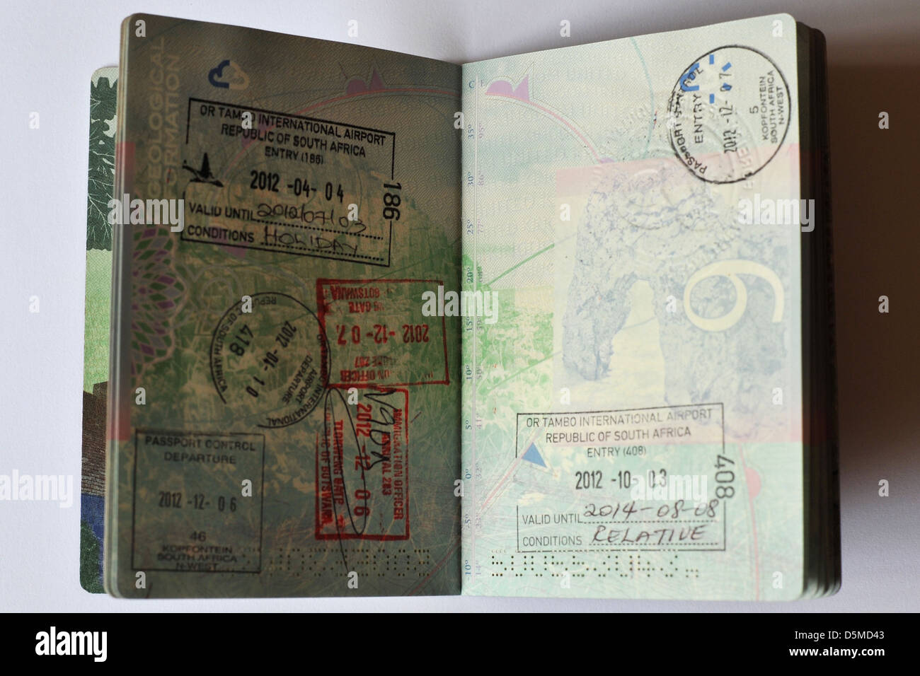 Stamped visa hi-res stock photography and images - Alamy