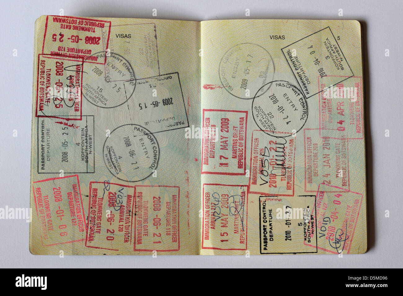 Fully stamped Visa pages in a Passport Stock Photo - Alamy
