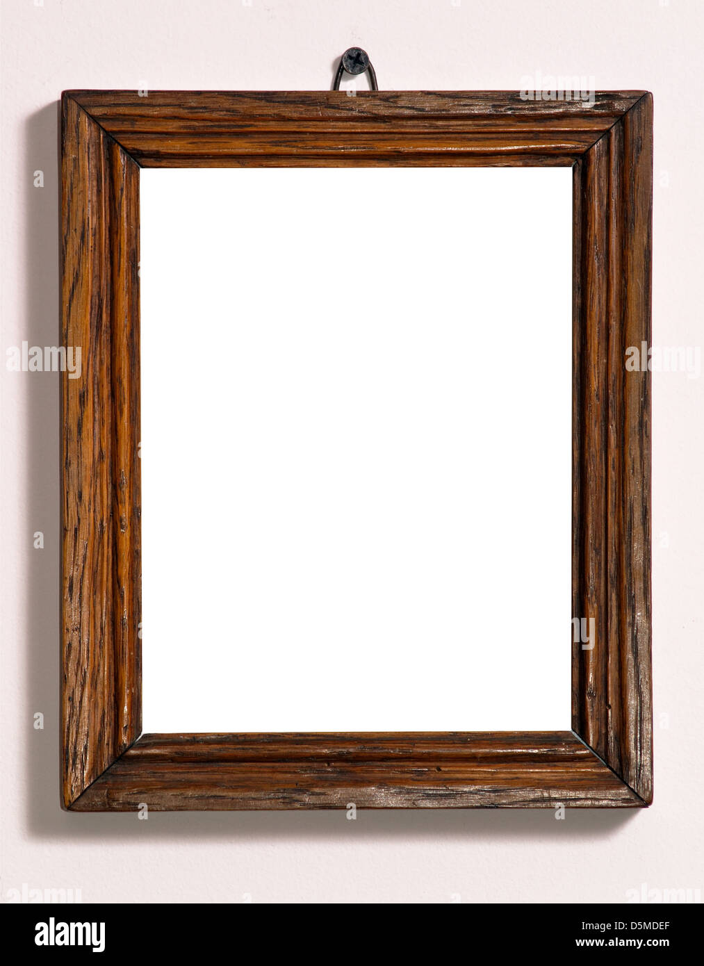 Empty wooden frame with white copy space Stock Photo - Alamy
