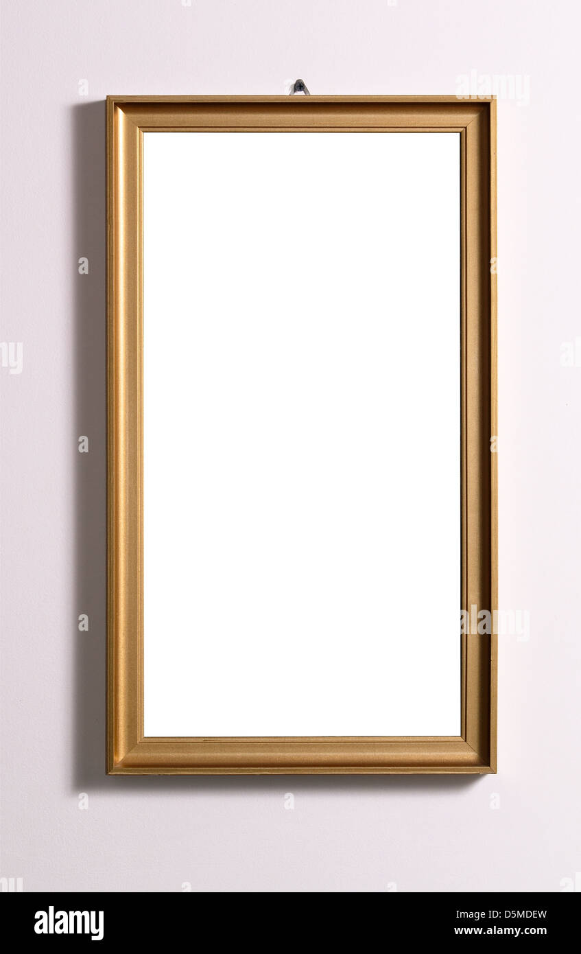 Empty wooden frame with white copy space Stock Photo - Alamy
