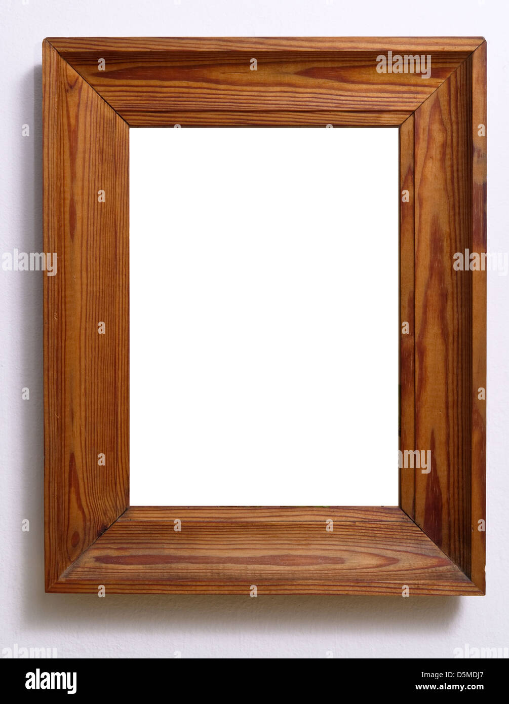 Empty wooden frame with white copy space Stock Photo - Alamy