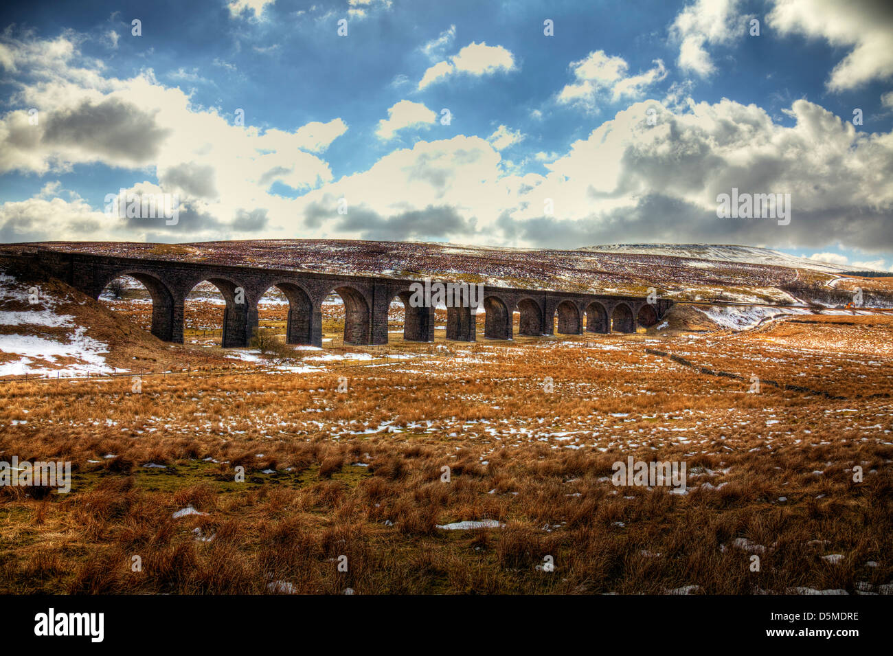 The railway line is the famous Settle to Carlisle main line viaduct ...