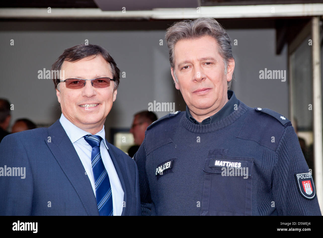 Volker Herres, Jan Fedder celebrating Jan Fedder's 20th anniversary as ...