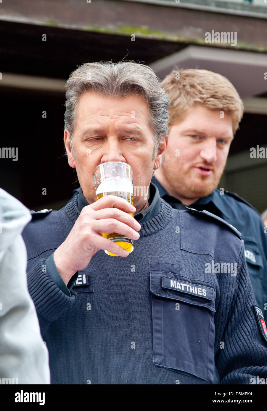 Jan Fedder celebrating Jan Fedder's 20th anniversary as "Dirk Matthies ...