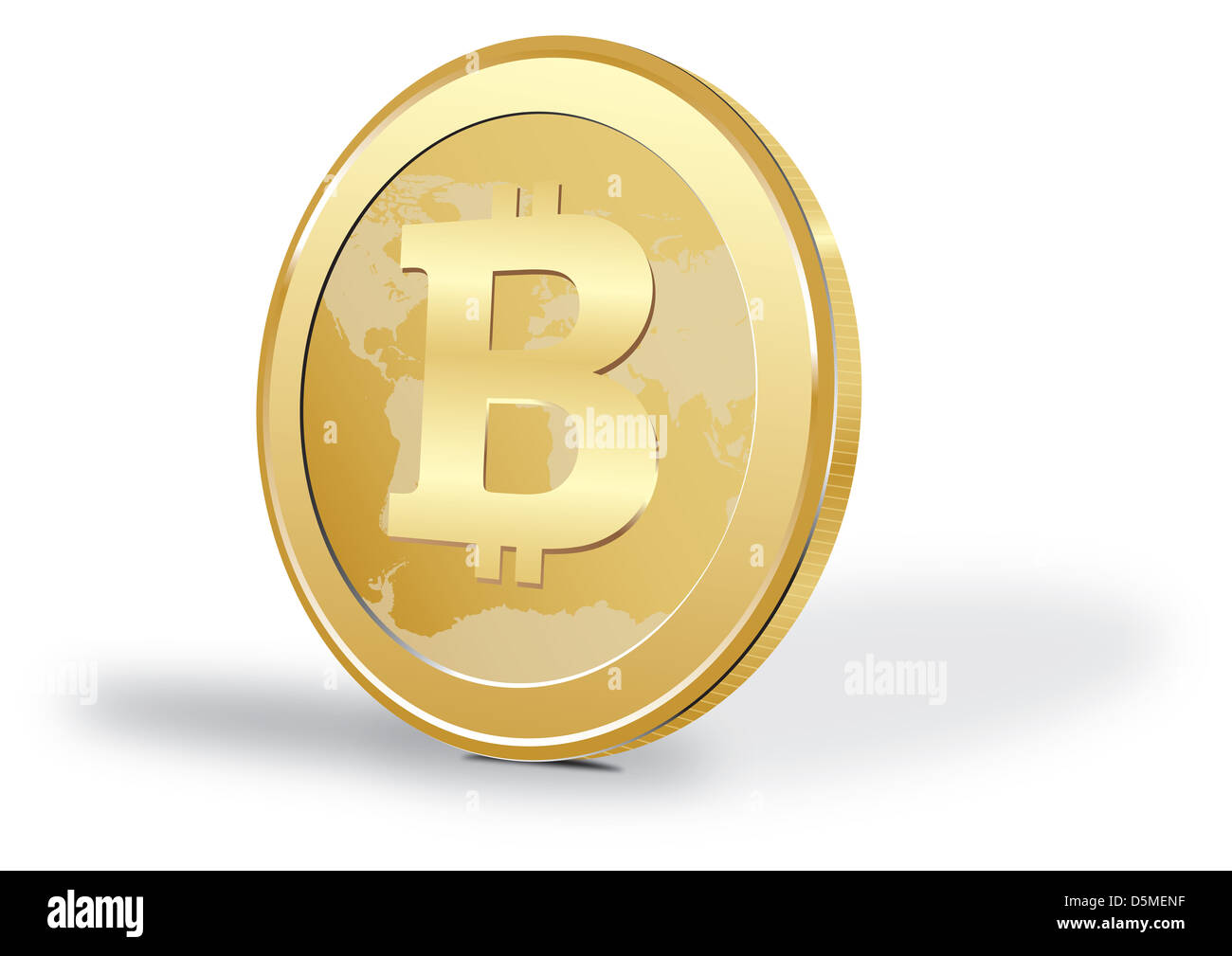 Vector of a bitcoin on a white background Stock Photo - Alamy