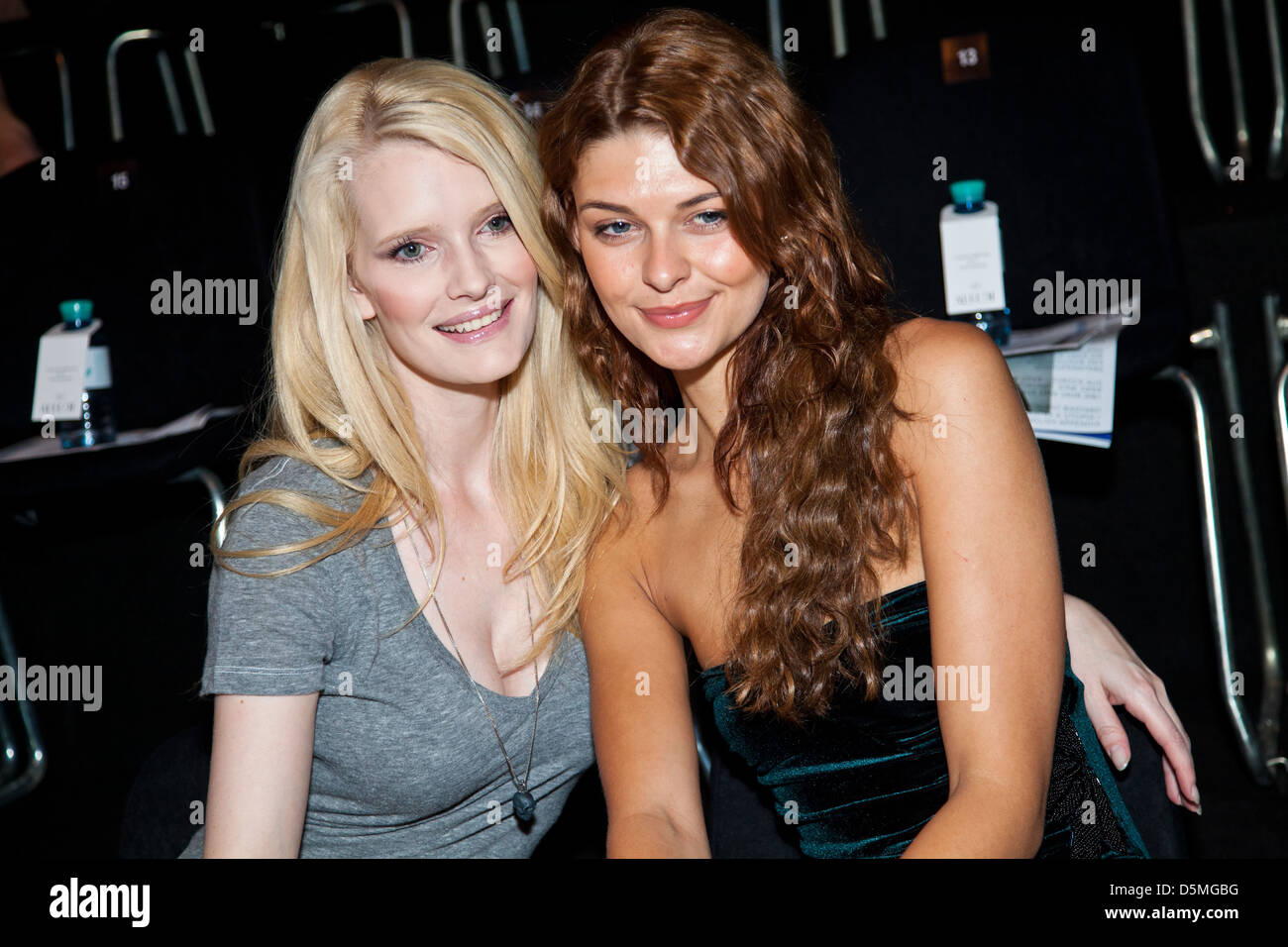 Mirja du Mont and Delia Schmidt at Mercedes-Benz Fashion Week Berlin ...