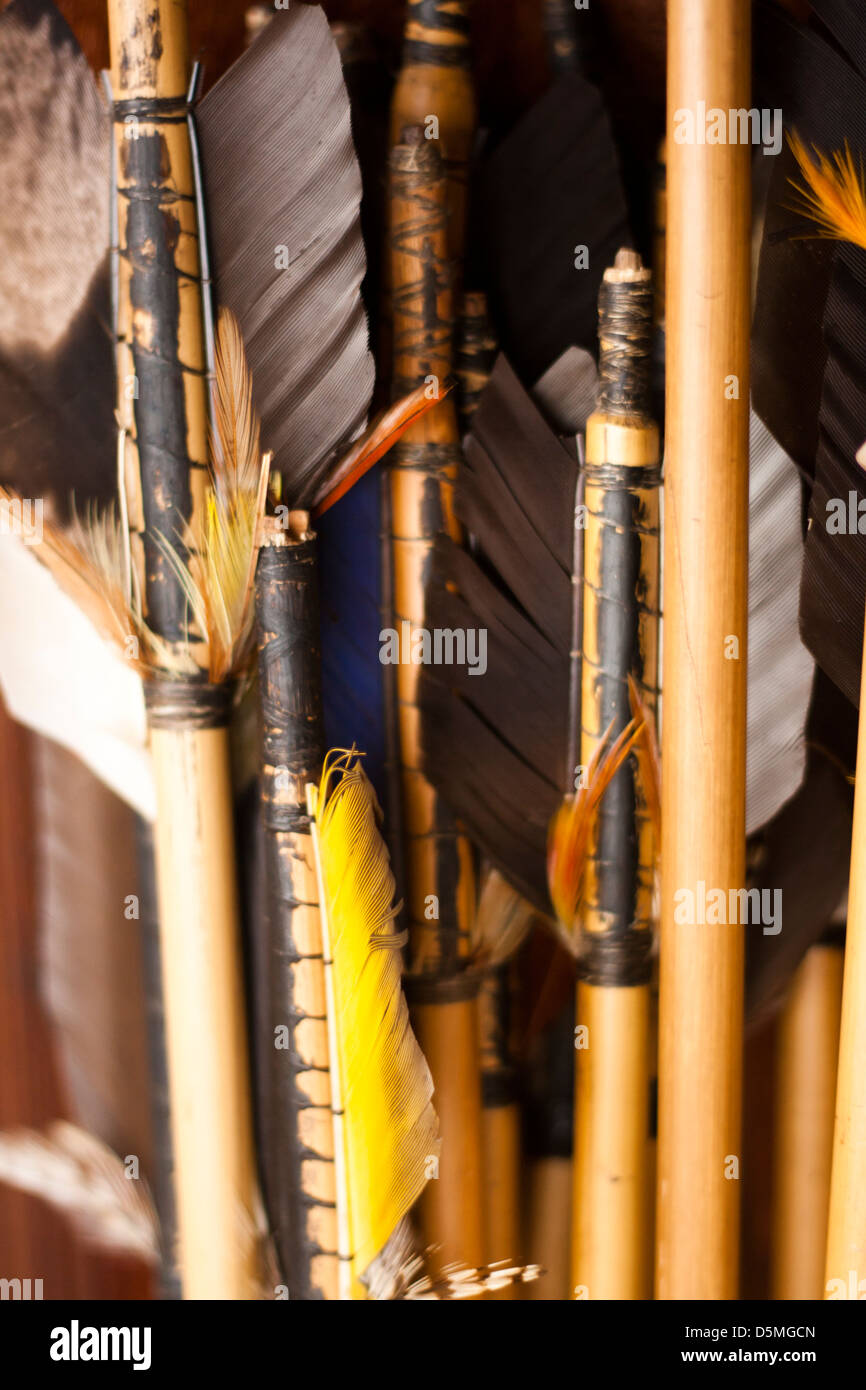 Waimiri Atroari indian local handcraft art at Novo Airão, Amazonas ...