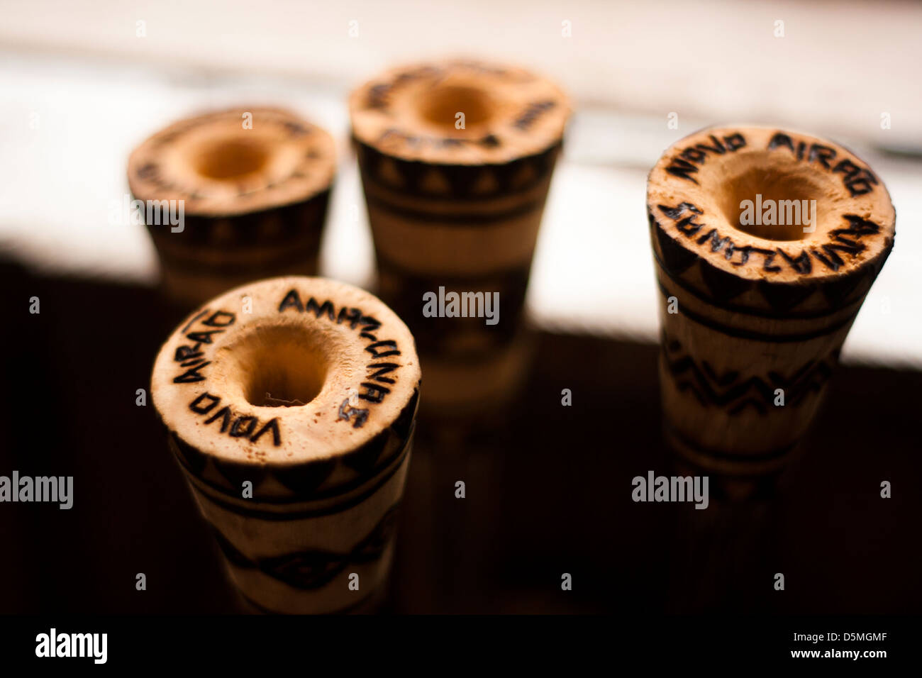 Waimiri Atroari indian local handcraft art at Novo Airão, Amazonas ...