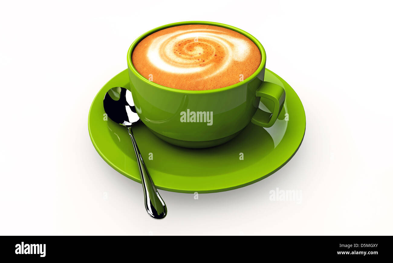 cappucino isolated on white background Stock Photo - Alamy