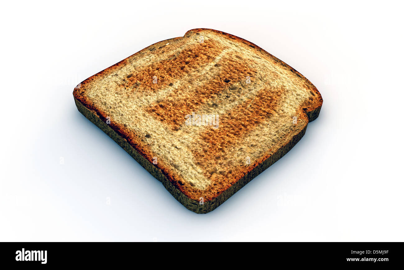slice of toast isolated on white background Stock Photo - Alamy