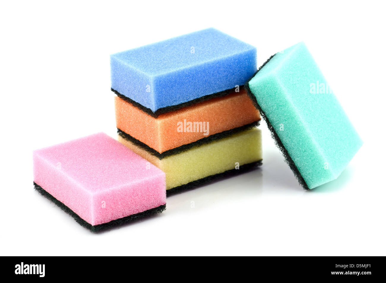 color sponge isolated on white background Stock Photo - Alamy