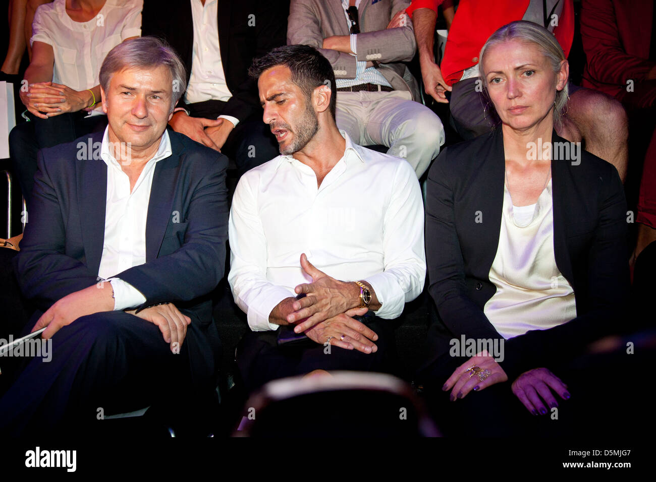 Klaus Wowereit, Marc Jacobs and Christiane Arp at Mercedes-Benz Fashion ...