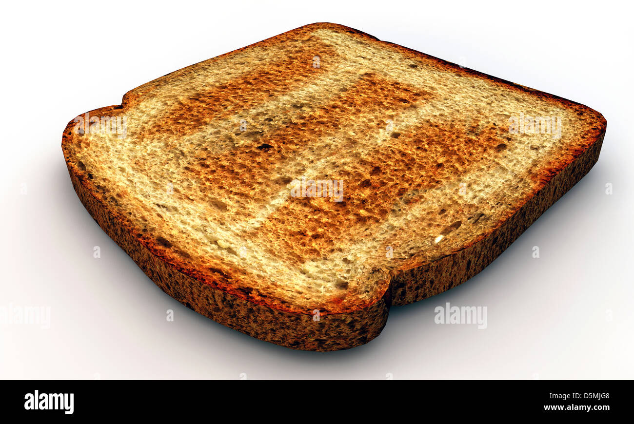 slice of toast isolated on white background Stock Photo - Alamy